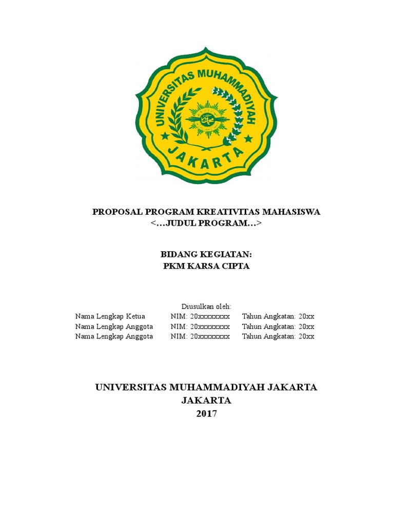 Kerangka Proposal PKM KC 2017 | PDF