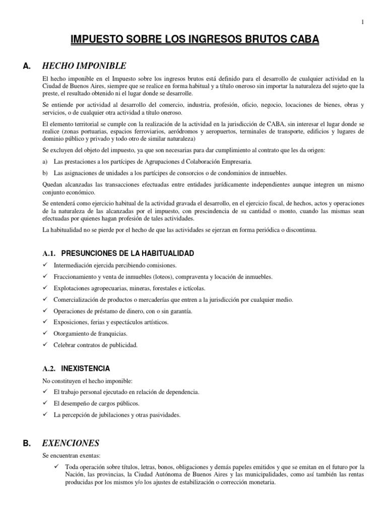 Ingresos Brutos CABA | PDF | Buenos Aires | Impuestos