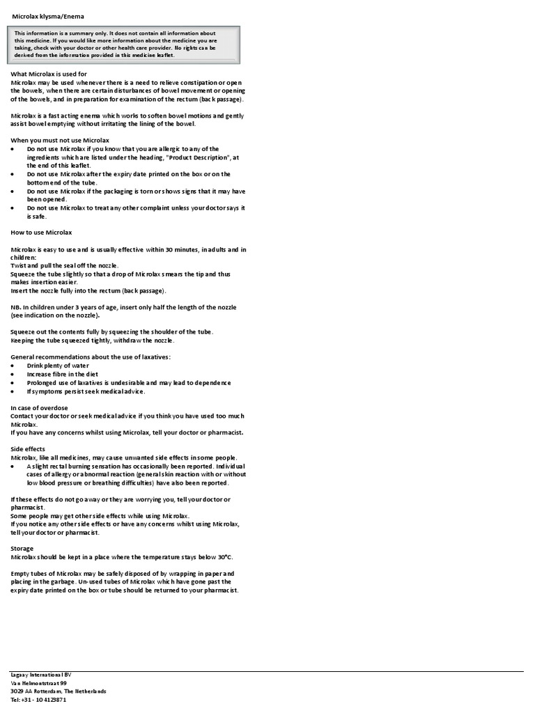 A Detailed Guide to Using Microlax Enemas for Effective and Safe Relief ...