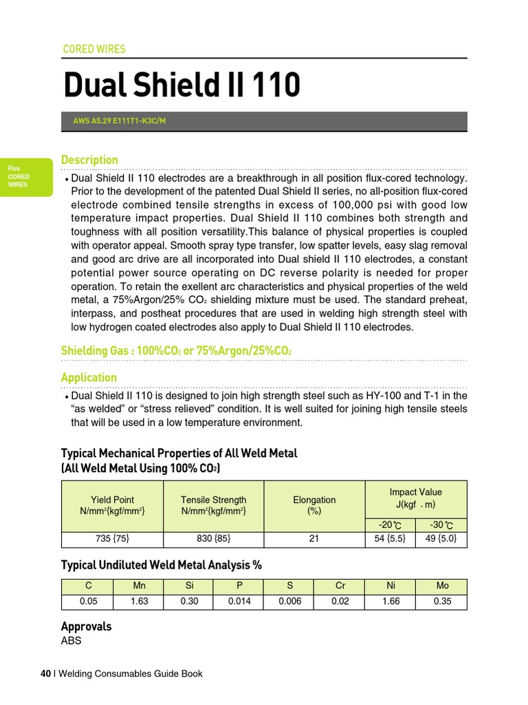 Dual Shield II 110 (2) | Welding | Chemistry