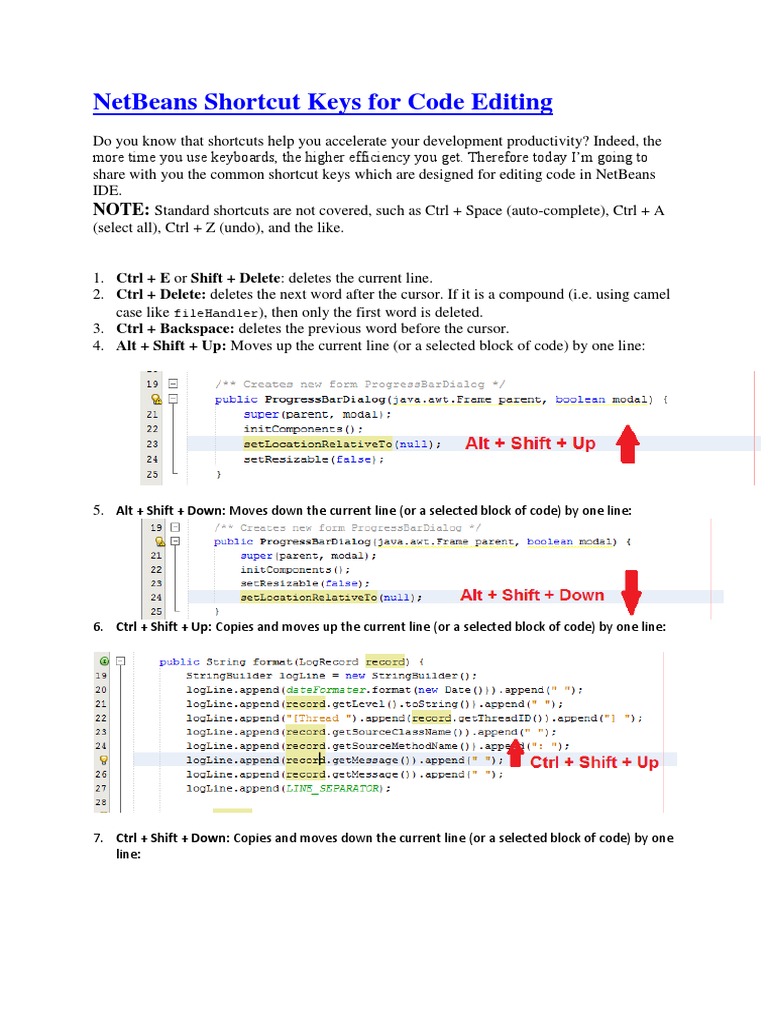 Netbeans Shortcut Keys For Code Editing Filehandler Pdf 8064