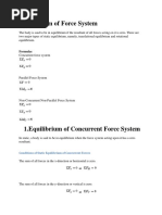 Equilibrium of Parallel Force Systems | PDF | Force | Physics