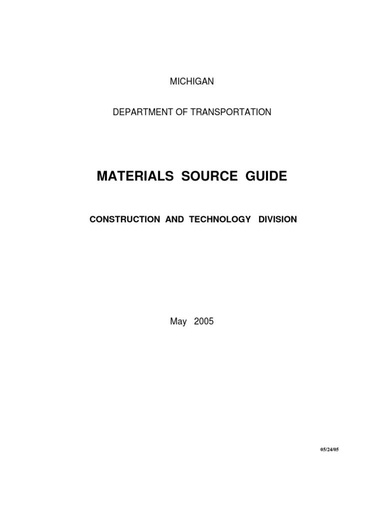 MDOT Material Source Guide Complete Print 126179 7 | PDF ...