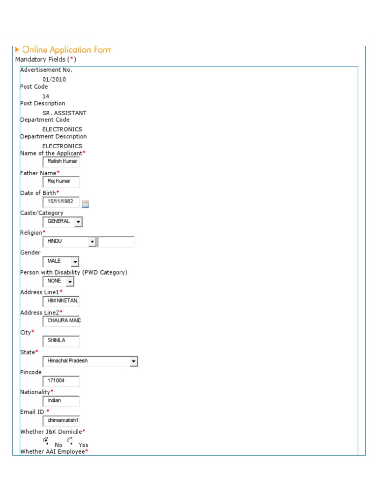 Mandatory Fields | PDF | Business