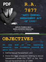 RA 7877 vs. RA 11313 | PDF | Sexual Harassment | Social Institutions