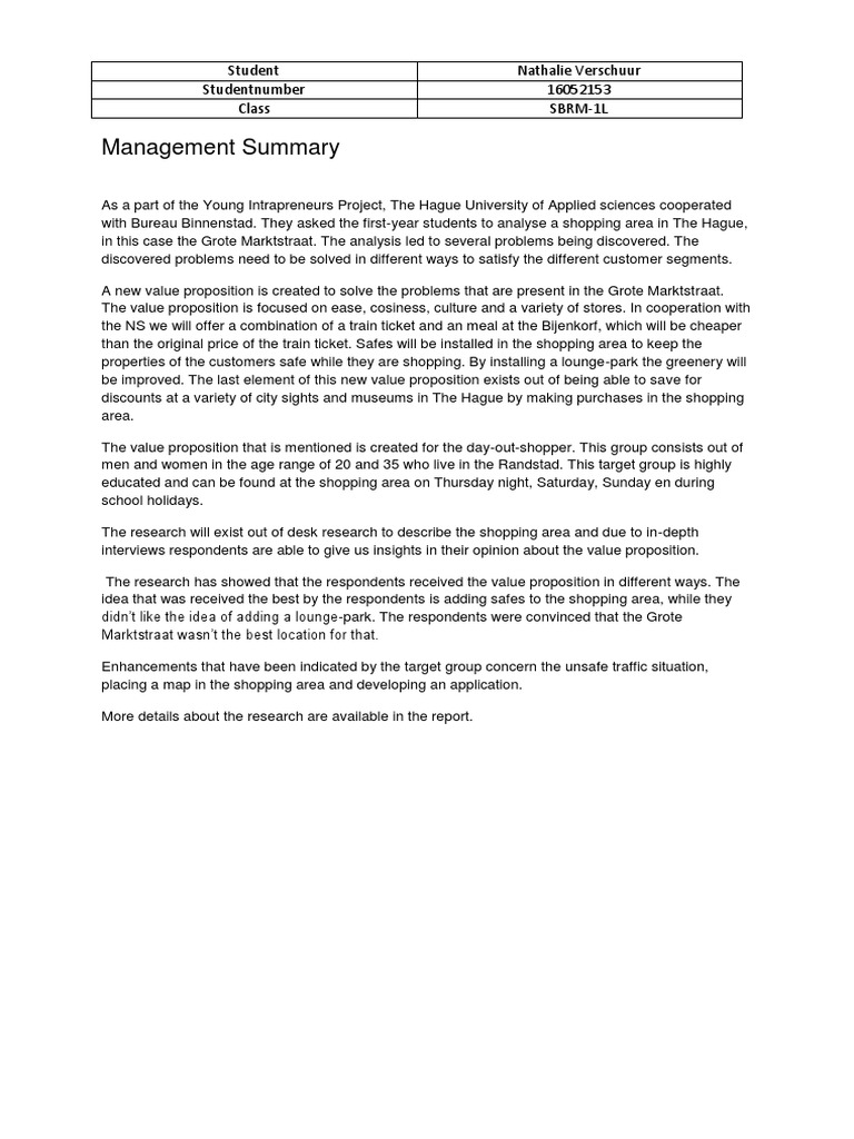 Management Summary | PDF