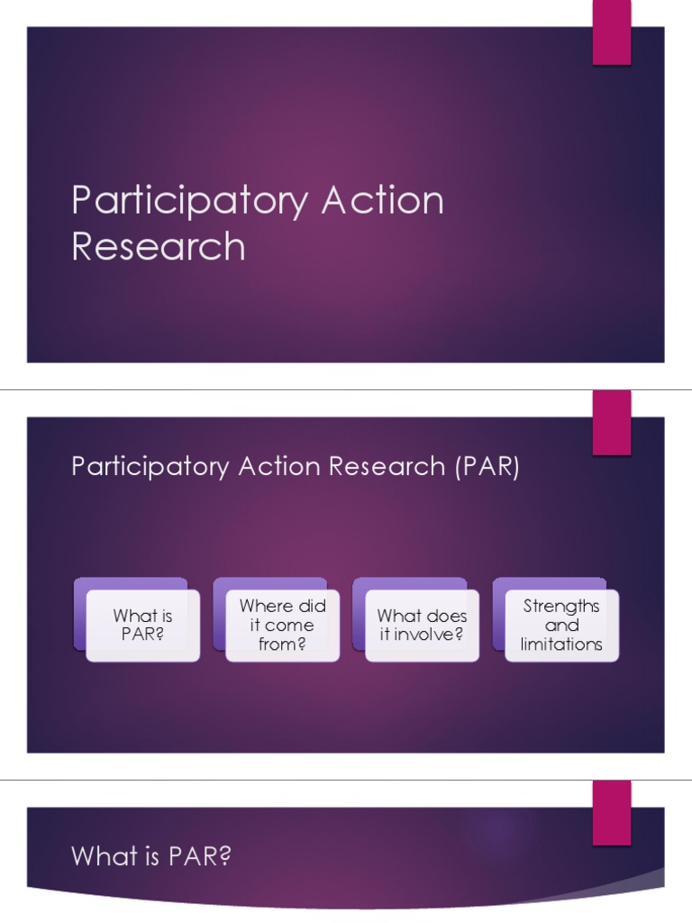 Understanding Participatory Action Research | PDF | Participatory ...