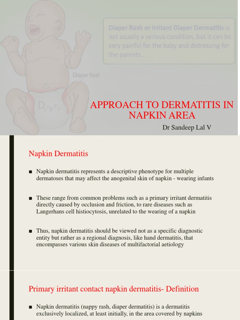Napkin Dermatitis DR Sandeep Lal V | PDF | Dermatitis | Hiv/Aids