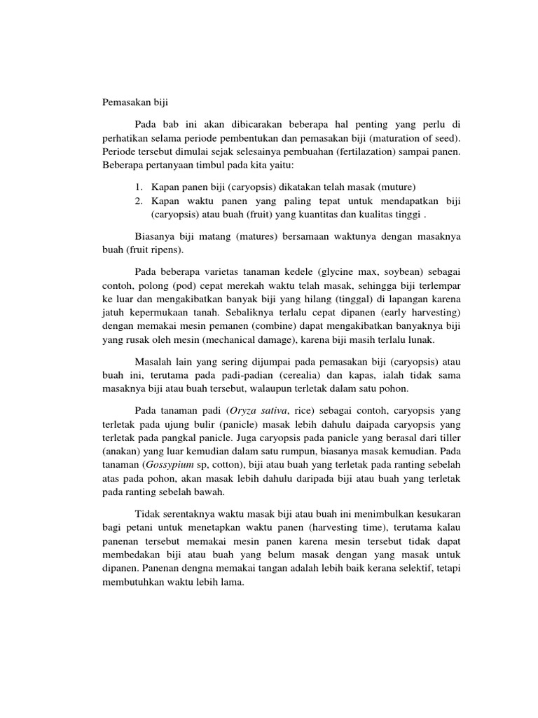Pemasakan Biji | PDF | Griya & Taman | Teknologi & Rekayasa