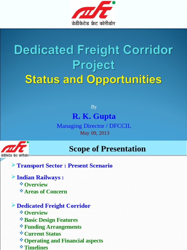 DFCC Project Status Opportunities | Rail Transport | Transportation ...