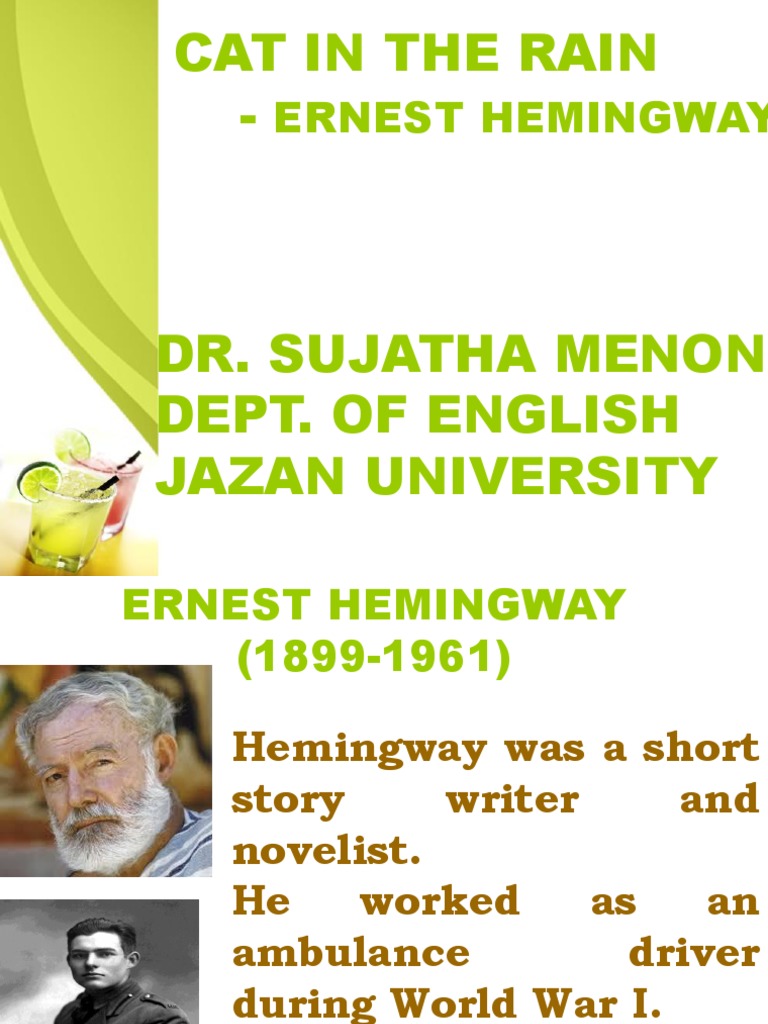 Analysis of Hemingway's "Cat in the Rain" | PDF | History | Classics