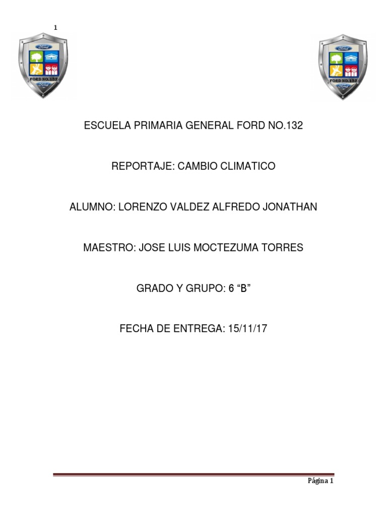 Reportaje Del Clima | PDF | Gases de efecto invernadero | Atmósfera