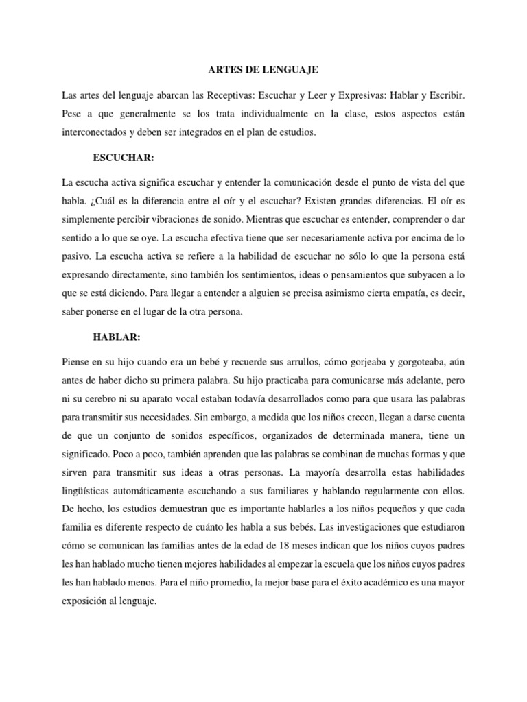 Artes de Lenguaje | PDF | Lectura (proceso) | Epistemología