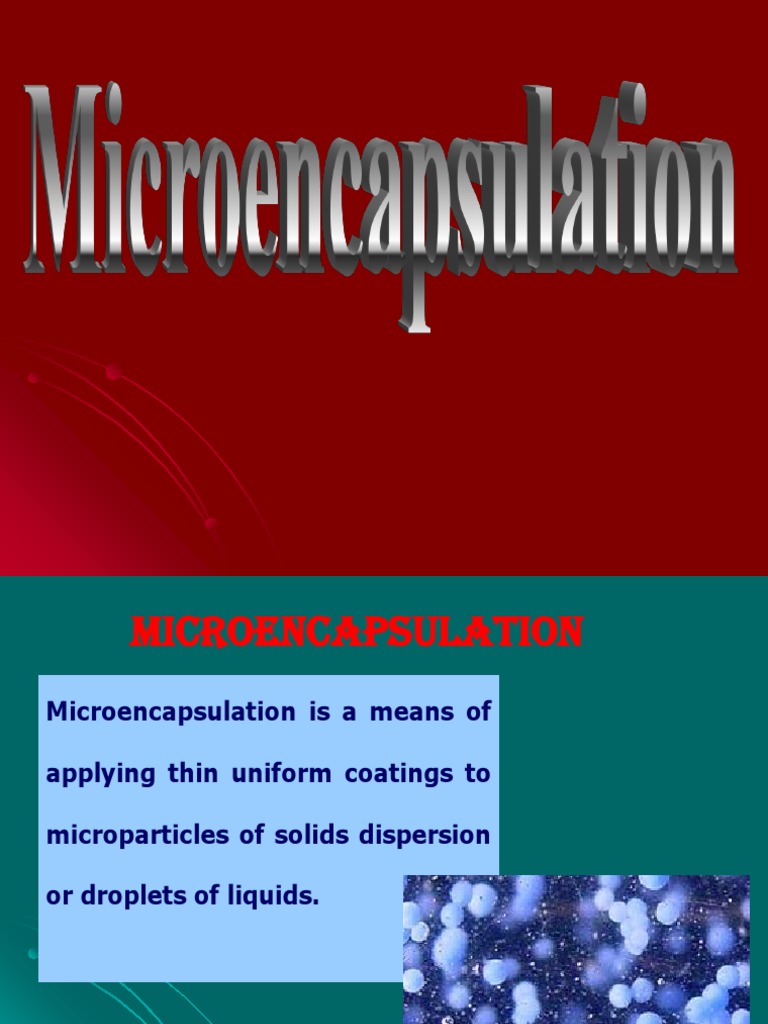 4- microencapsulation .ppt | Phase (Matter) | Chemistry