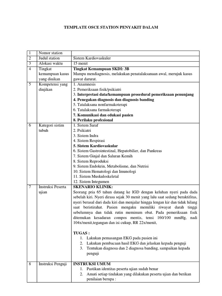 Template Osce Ekg | PDF