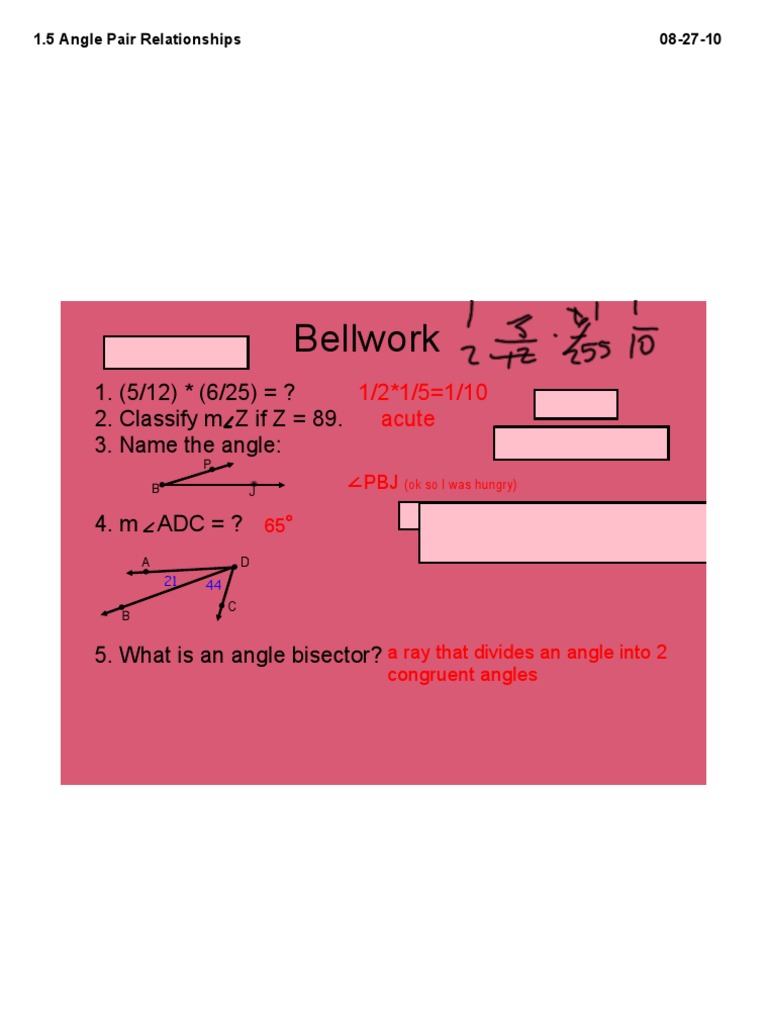 Angle Pair Relationships Explained | PDF | Technology & Engineering