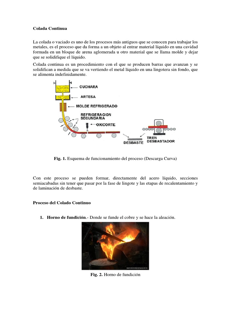 Colada Continua | PDF | Fundición | Acero