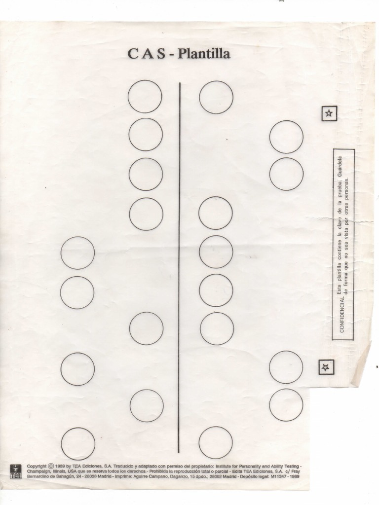 Plantilla CAS TEST | PDF