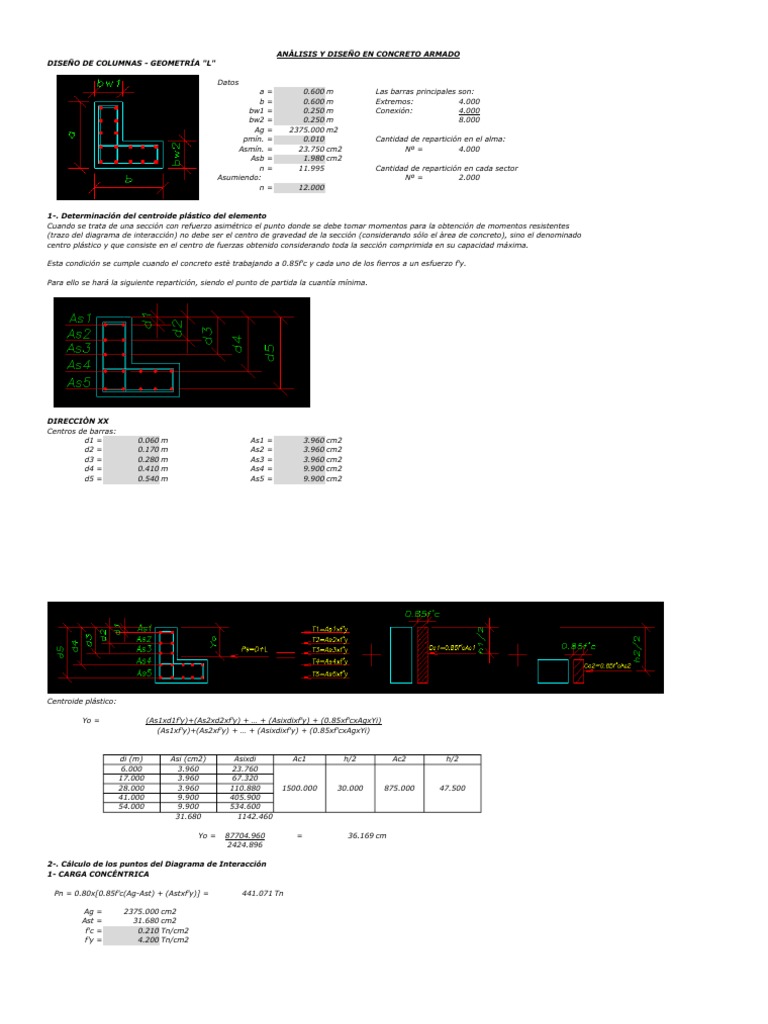 Diseño de Columnas en L en Concreto Armado | PDF | Ingeniero civil ...