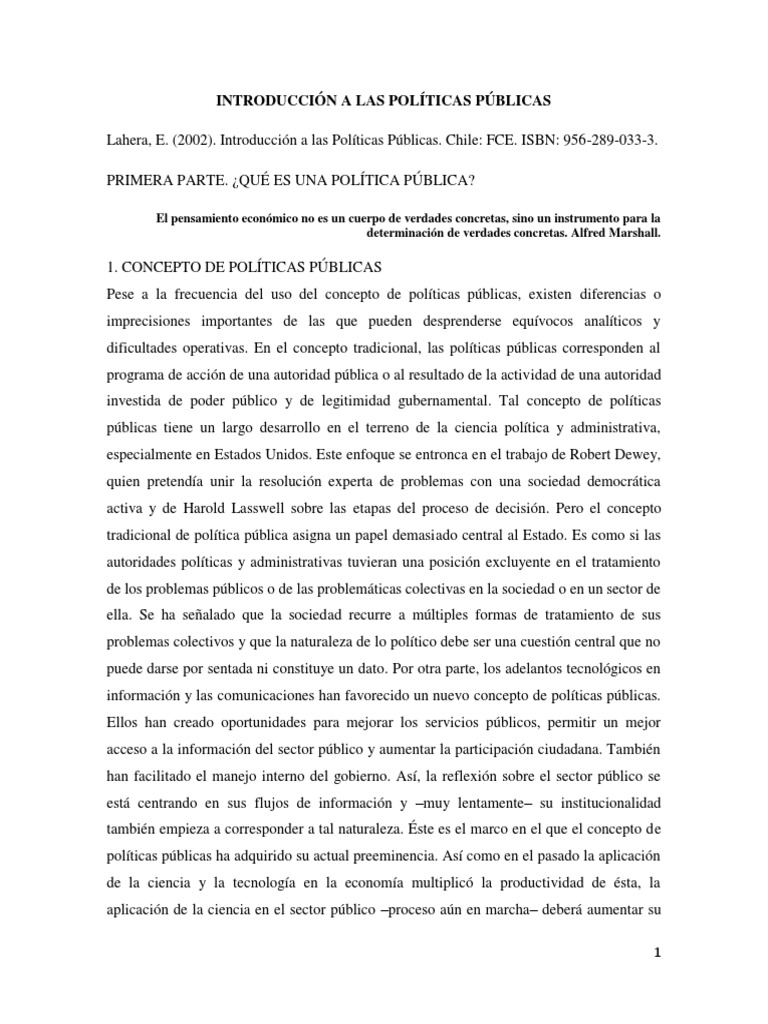 Introducción a Las Politicas Publicas | PDF | Formas de gobierno | Mercado (economía)