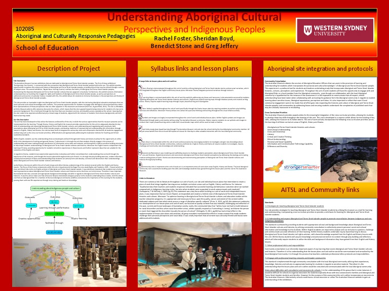 Poster Completed | PDF | Indigenous Australians | Lesson Plan