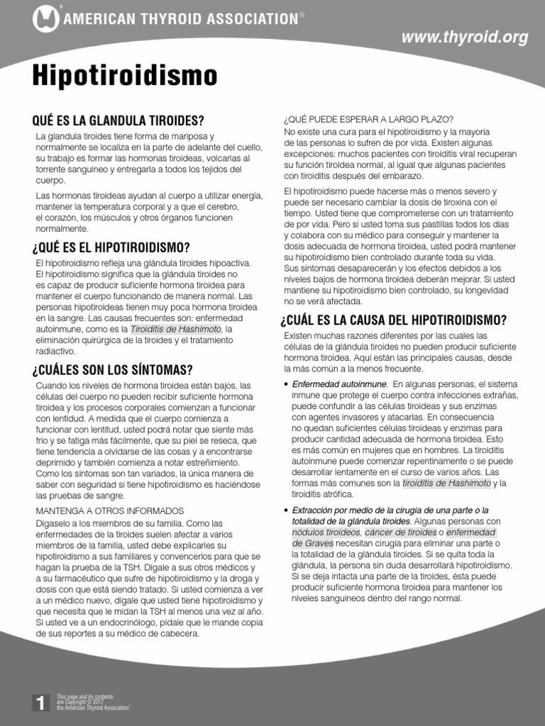 Ata Hipotiroidismo BW | PDF | Hipotiroidismo | Tiroides