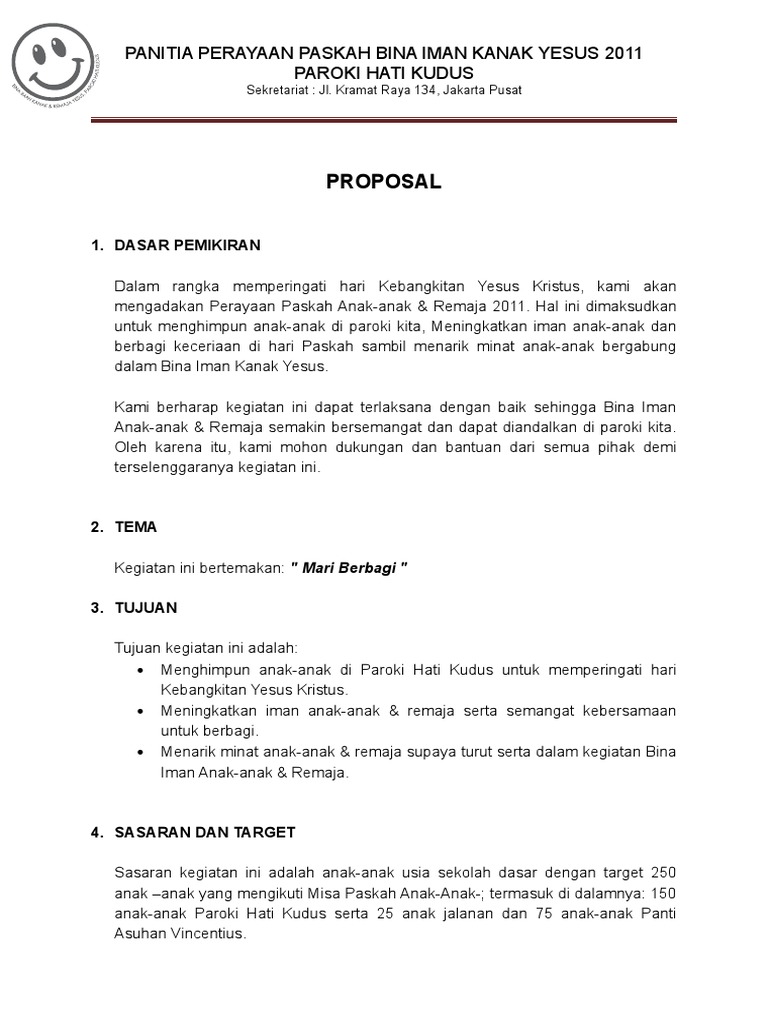 Proposal Paskah | PDF
