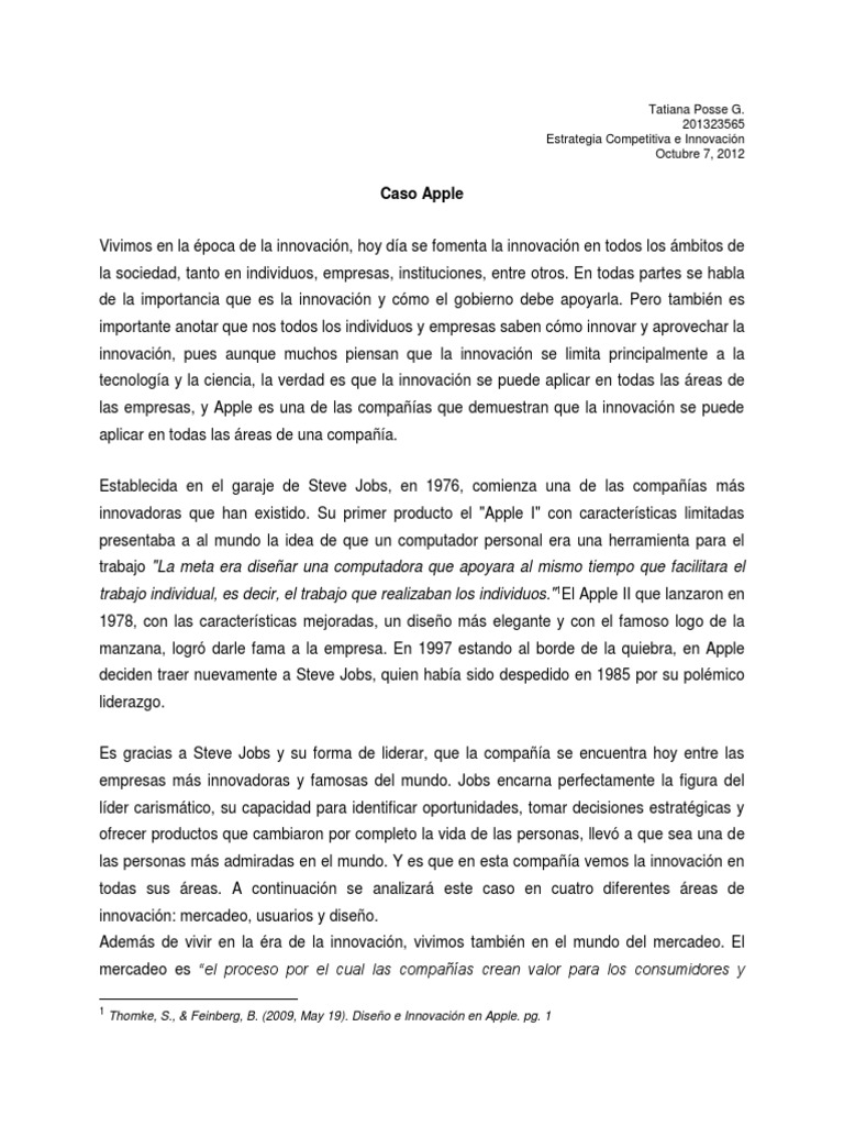Caso Apple | PDF | Apple Inc. | Marketing