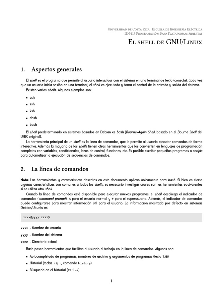 Shell PDF | PDF | Interfaz de línea de comando | Archivo de computadora
