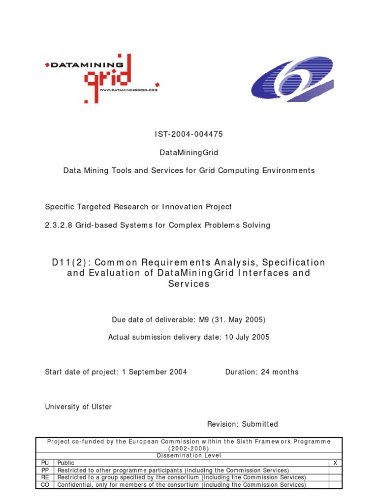 Ist 2004 004475 Datamininggrid Data Mining Tools And Services For Grid Computing Environments