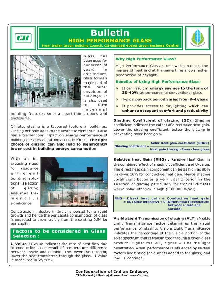 High Performance Glass PDF | PDF | Window | Building