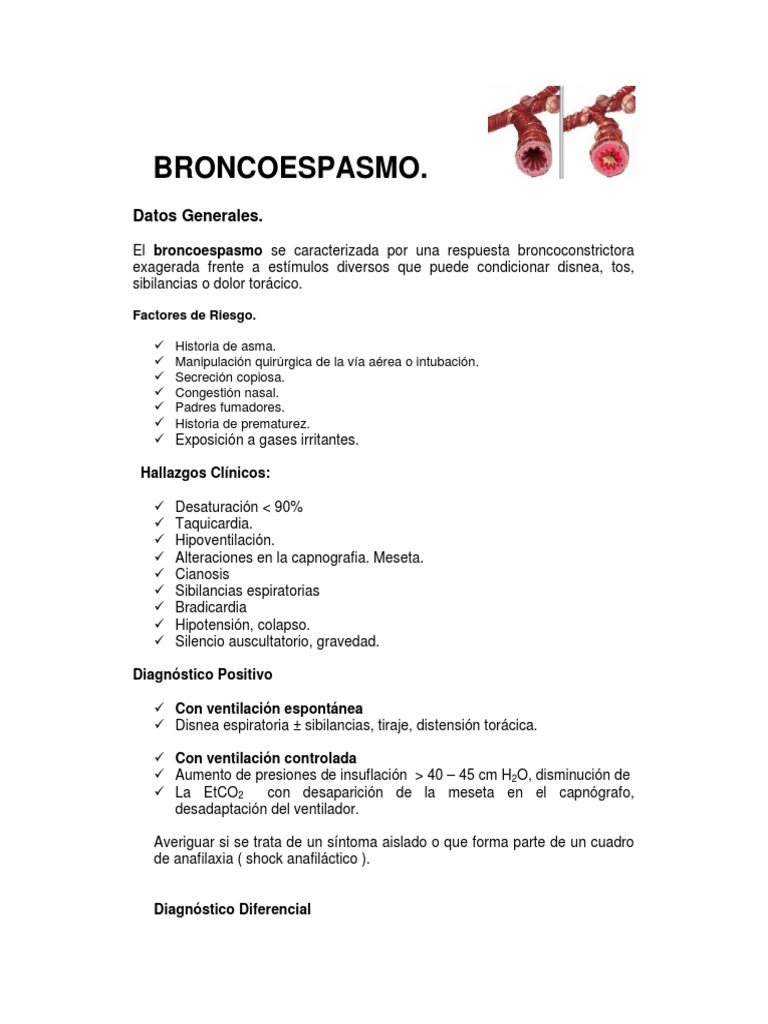 Bronco e Spasmo | Descargar gratis PDF | Asma | Especialidades Medicas