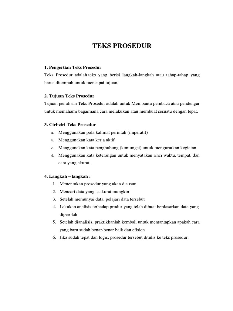 Teks Prosedur | PDF