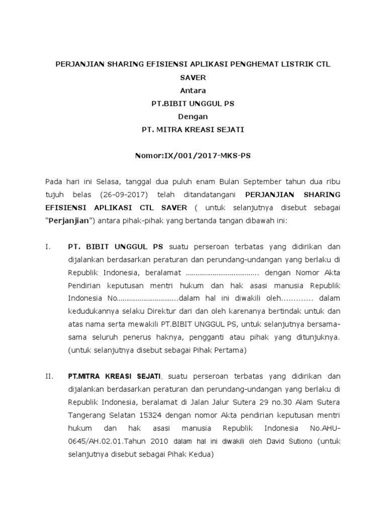 Contoh Mou-Baru.... 1 | PDF