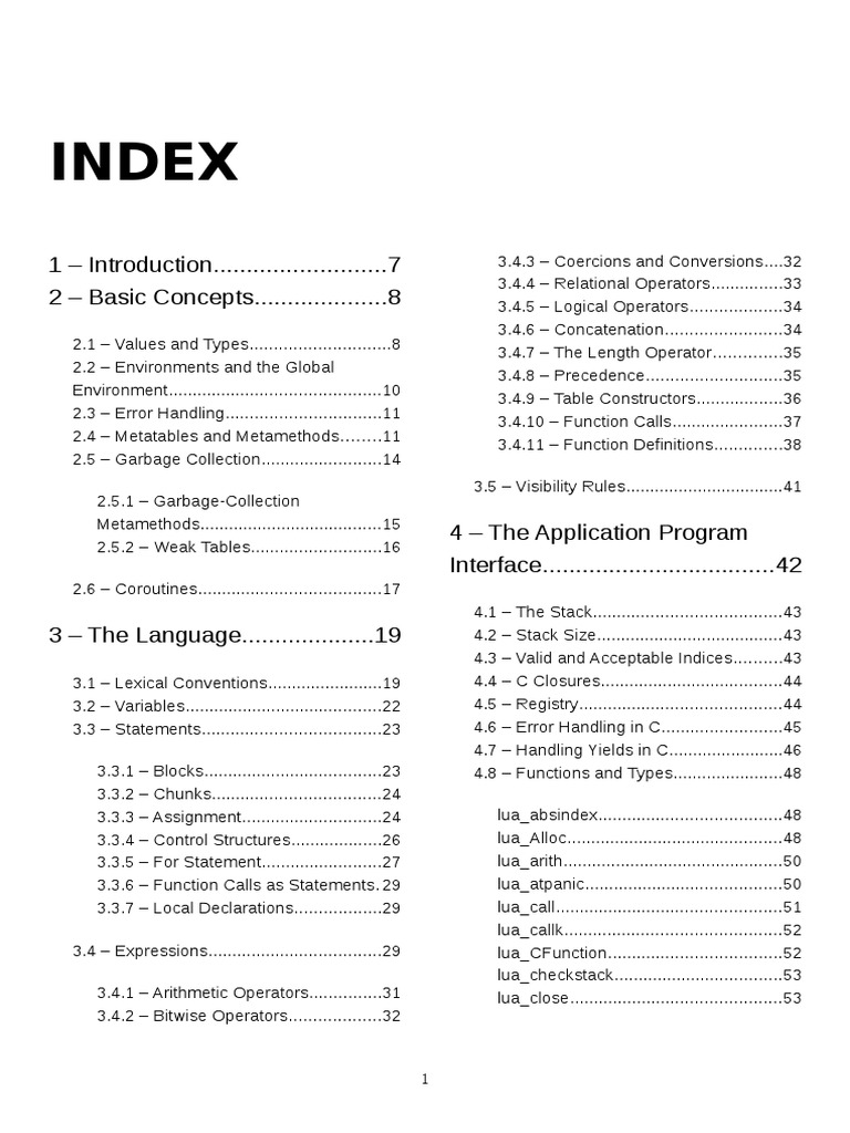 Lua Reference Manual 5.3 | PDF | C (Programming Language) | Data Type