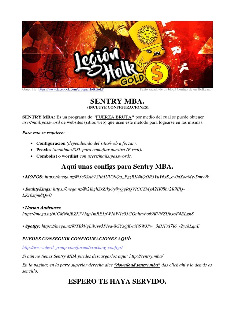 SENTRY MBA y CONFIGURACIONES | PDF | Informática