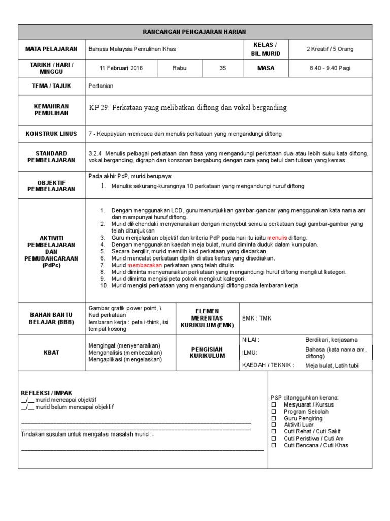 RPH Pendidikan Abad Ke-21 (Kemahiran Menulis) | PDF