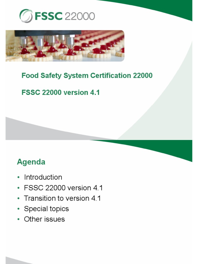20 July 2017 Press Release FSSC 22000 FSSC 22000 Version 4.1 | PDF ...