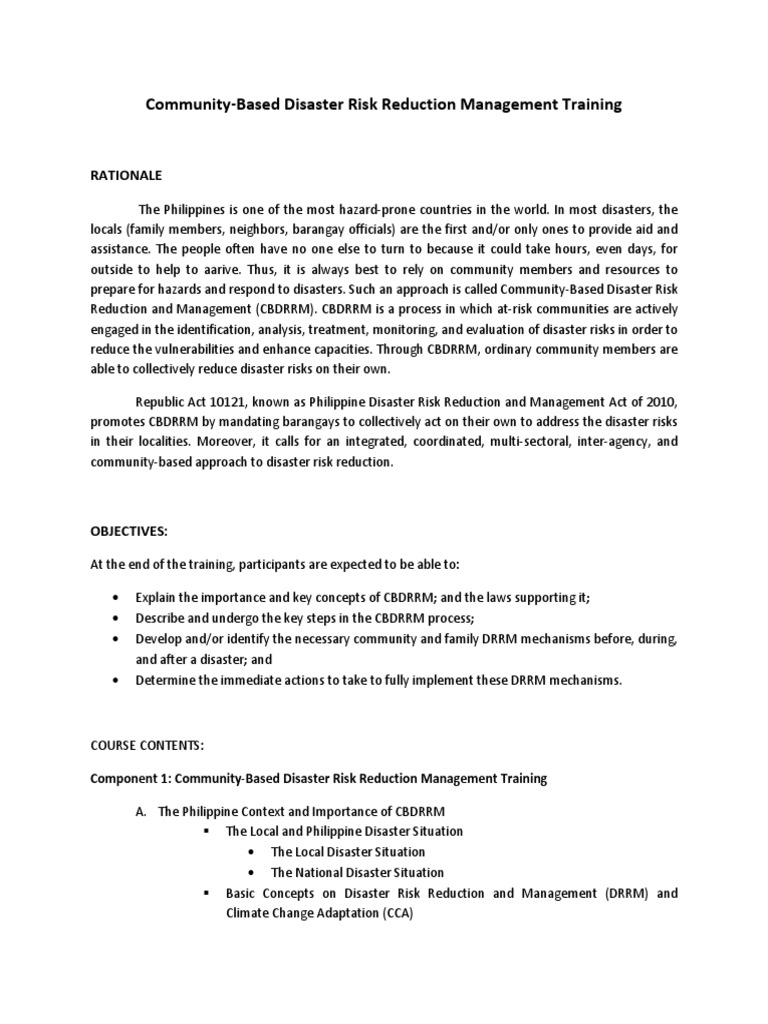 Activity Design | PDF | Emergency Management | Disaster Risk Reduction