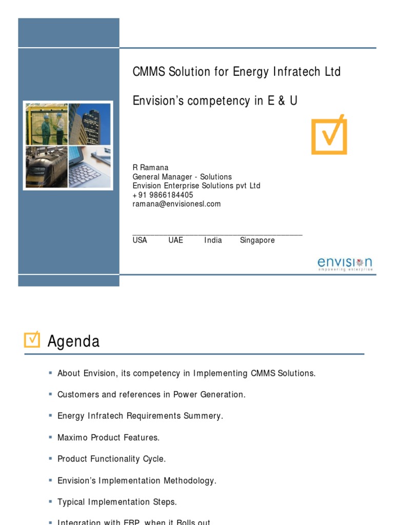 Envision Maximo | PDF | Enterprise Resource Planning | Power Station