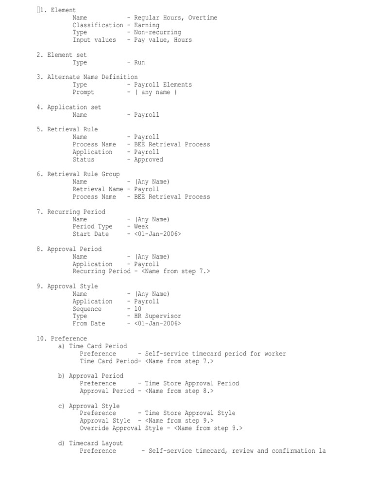 OTL Implementation Steps PDF | PDF | Overtime | Payroll