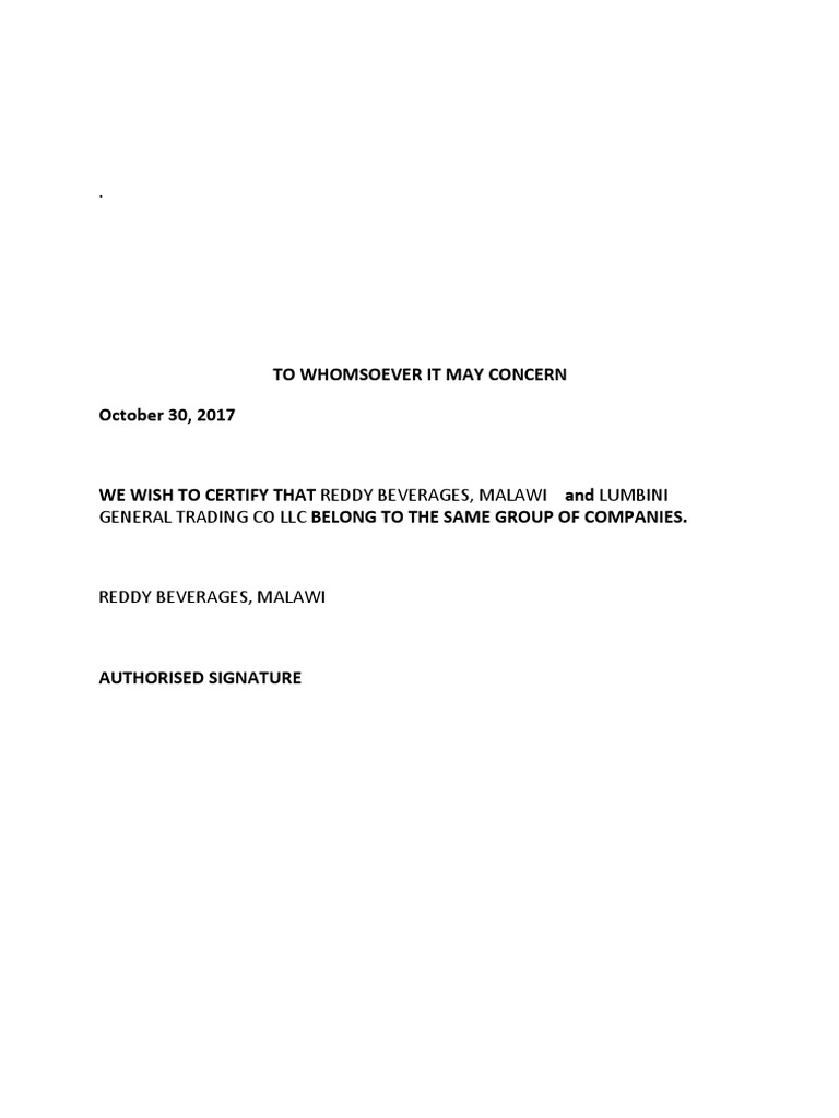 Third Party Letter | PDF