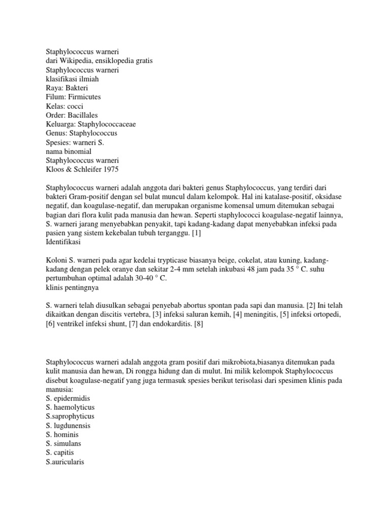Staphylococcus Warneri | PDF