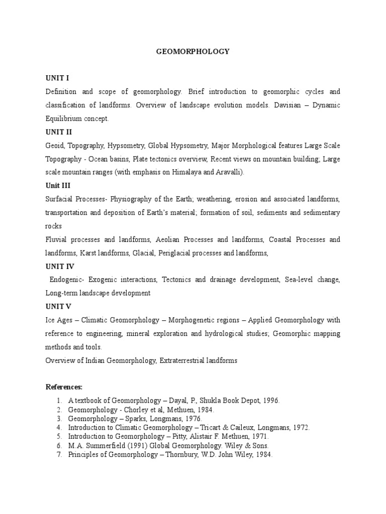 GEOMORPHOLOGY | PDF | Travel | Science & Mathematics