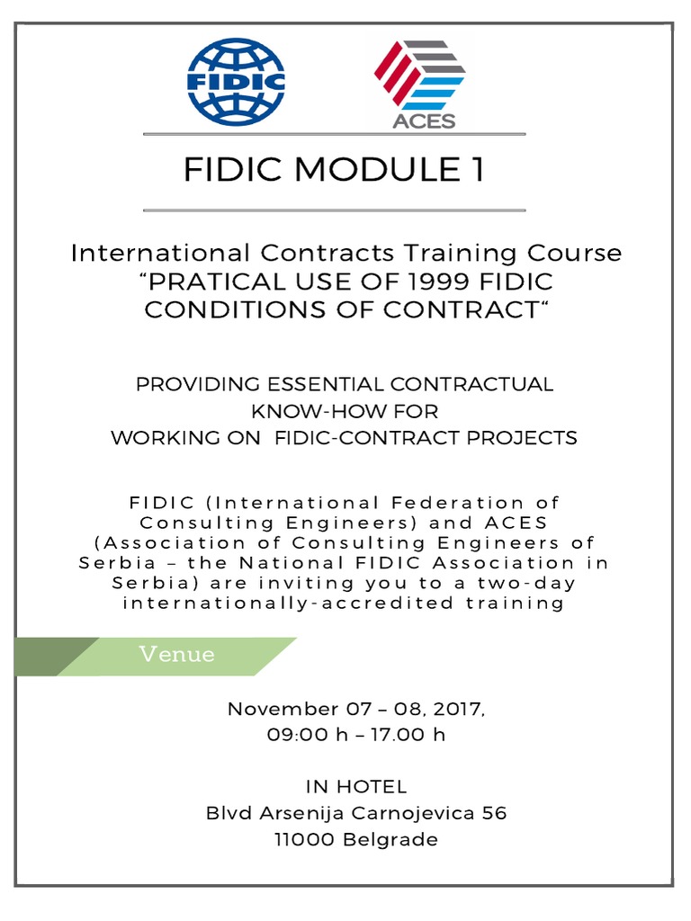 FIDIC Module 1 November 2017 Invitation Letter PDF | PDF | Government | Business
