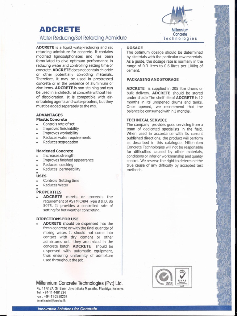 06.6.1 Adcrete PDF | PDF | Concrete | Materials