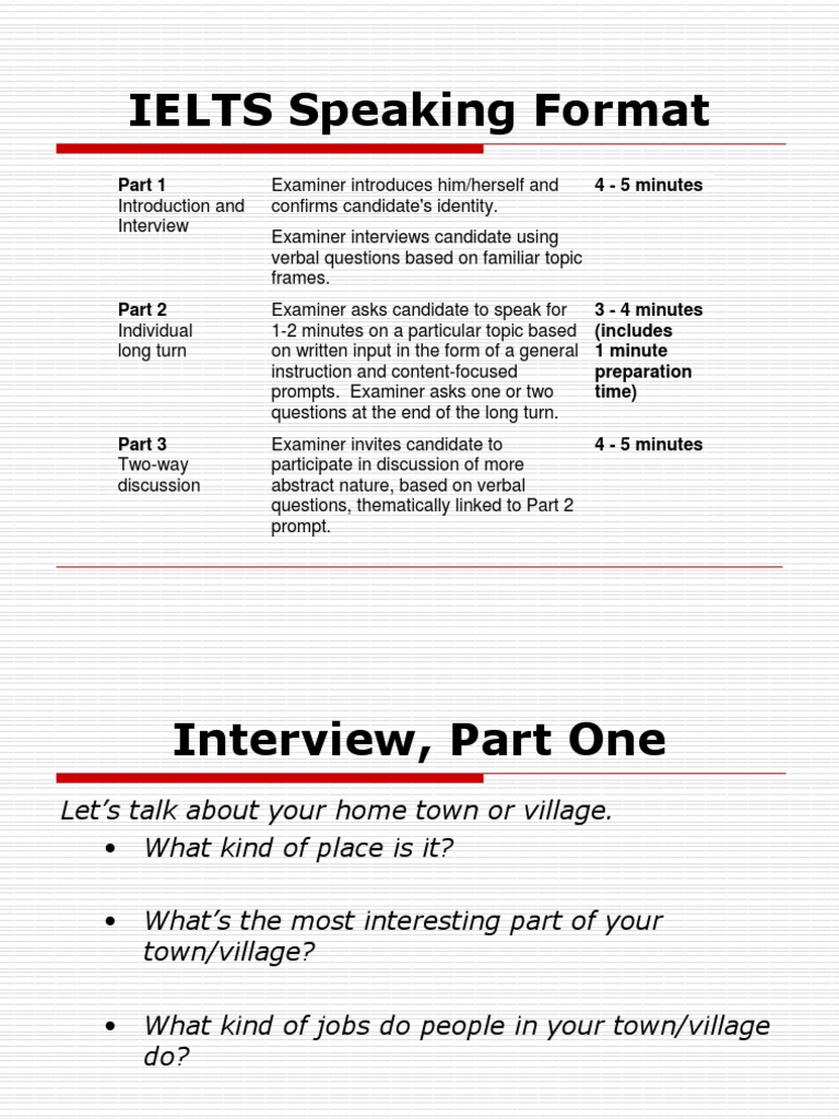 IELTS Speaking Format | PDF | Fluency | Learning