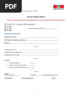 PHD Student Progress Report Template | PDF | Thesis | Doctor Of Philosophy