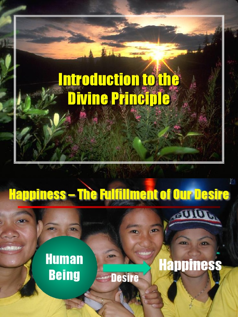 Introduction to the Divine Principle | PDF | Relationship Between ...