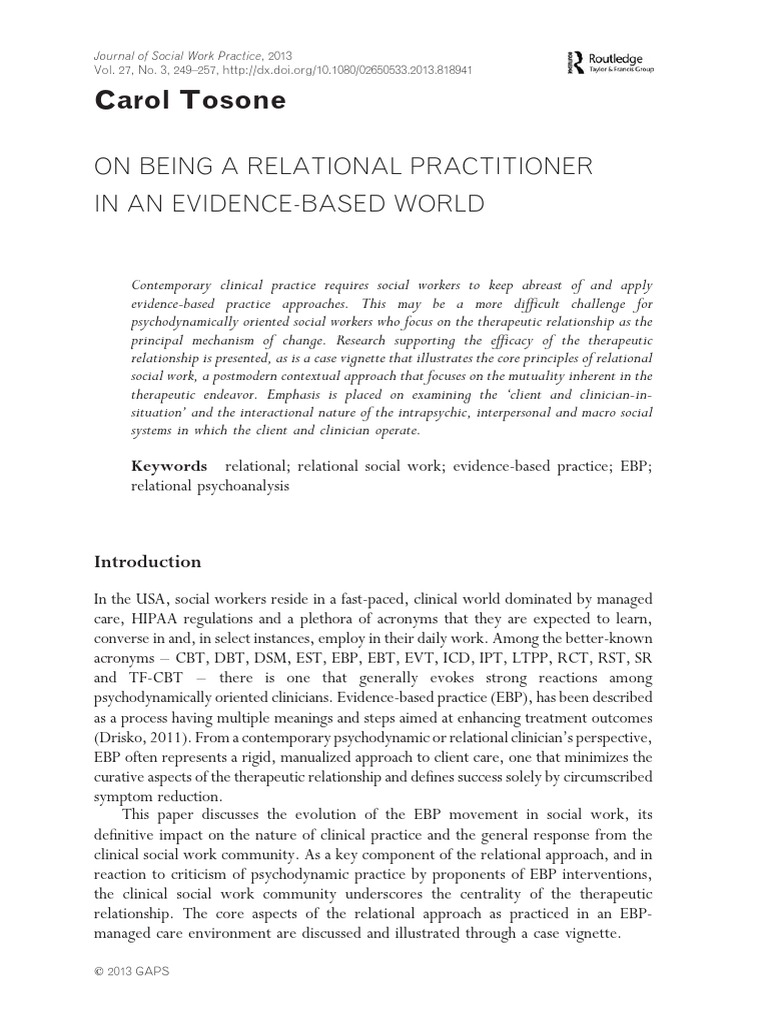 Ebt in Social Work | PDF | Psychotherapy | Evidence Based Practice